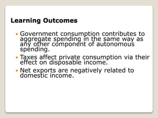 GDP in an open economy with govt | PPT