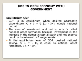 GDP in an open economy with govt | PPT