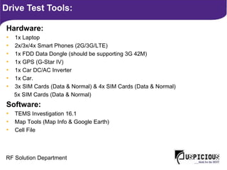 3G Drive test procedure by Md joynal Abaden | PPTX