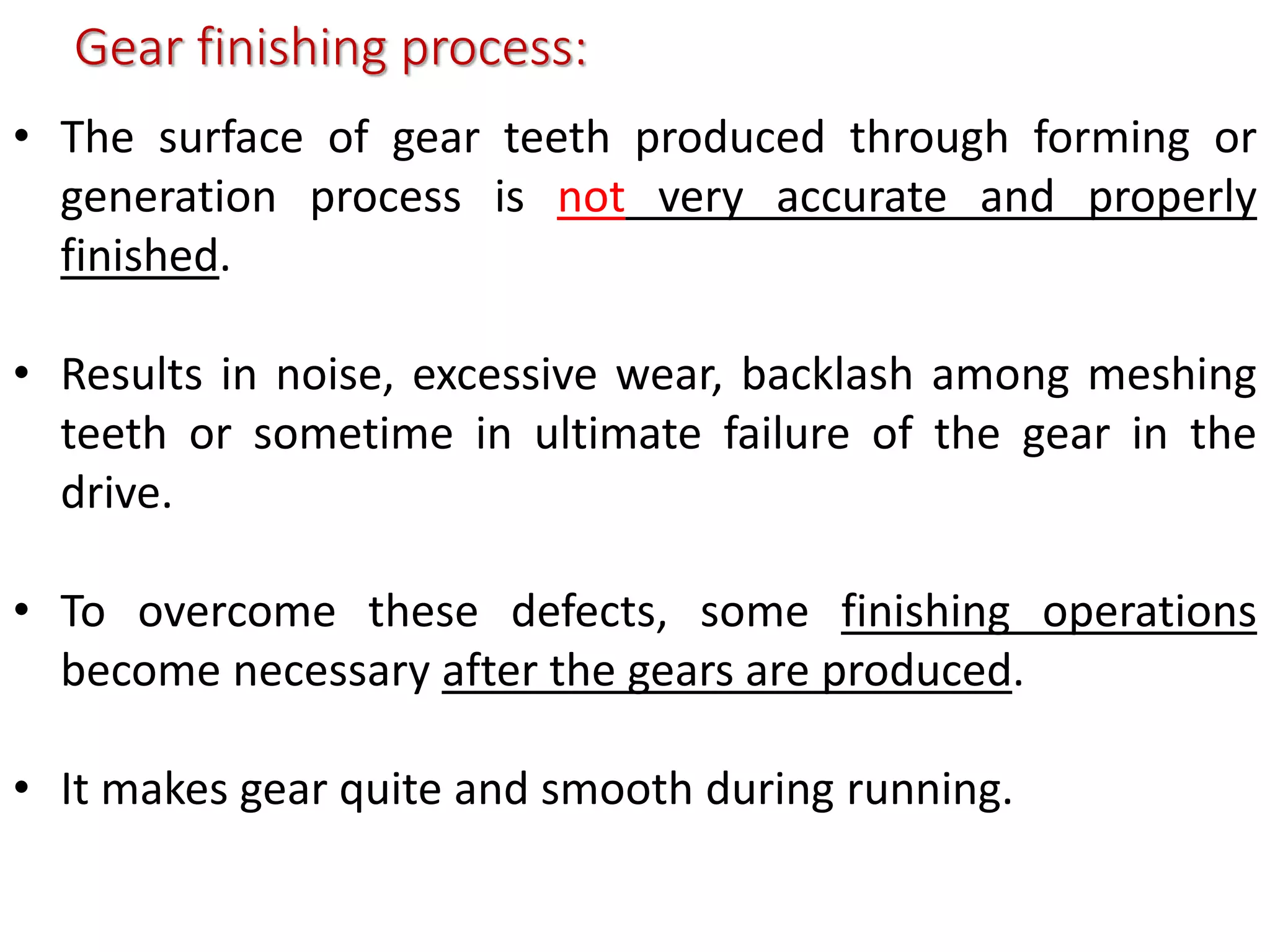 gear and thread manufacturing,metal cutting,manufacturing processes ...