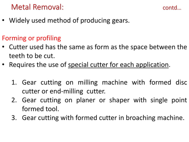 gear and thread manufacturing,metal cutting,manufacturing processes ...