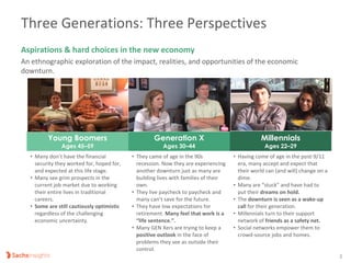 3 Generations: Aspirations and Hard Choices in the New Economy | PPT