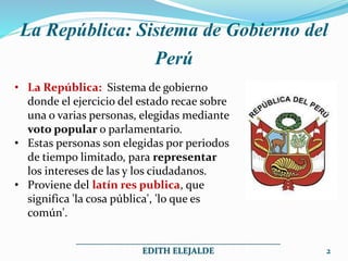 EL PERU Y SU SISTEMA DE GOBIERNO | PPTX