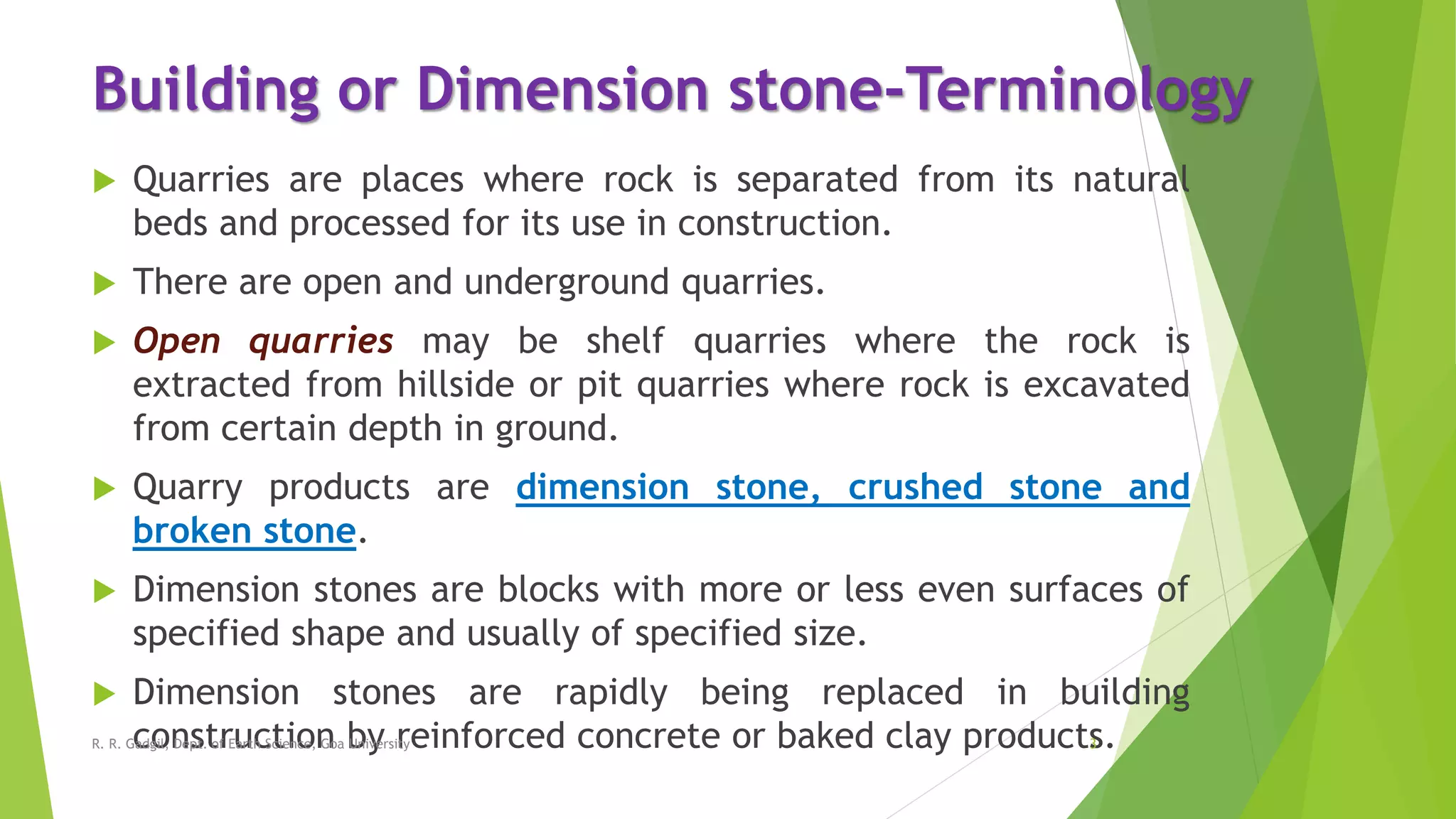 3 geological materials for construction | PPTX