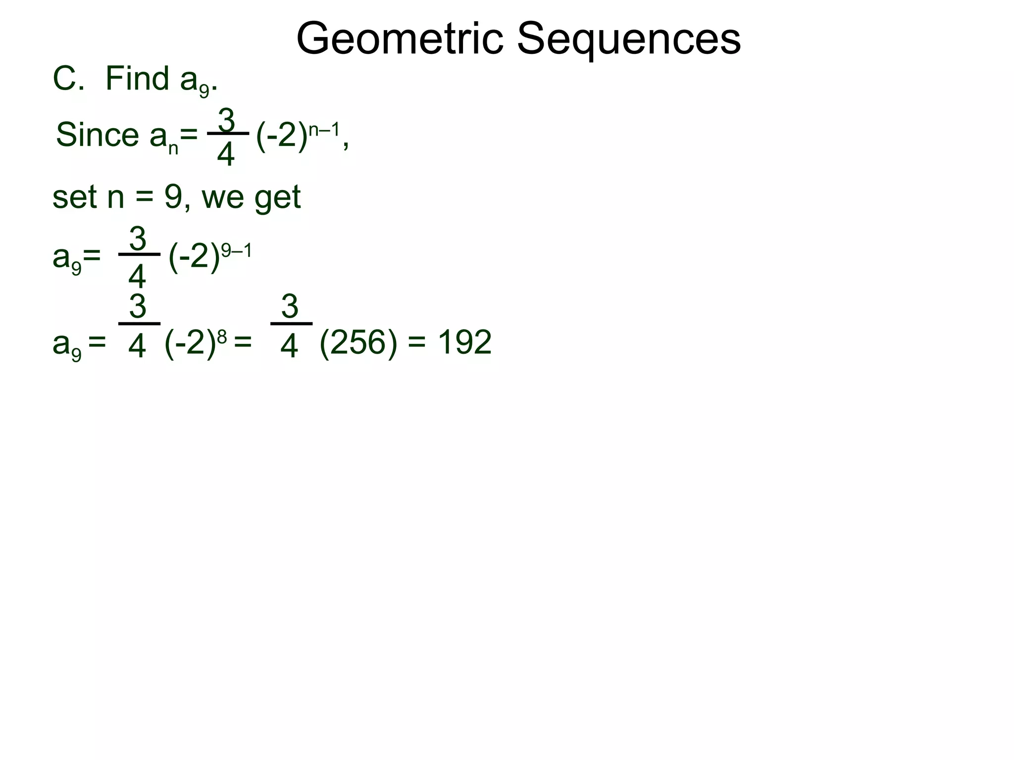 93 geometric sequences | PPT | Chemistry | Science