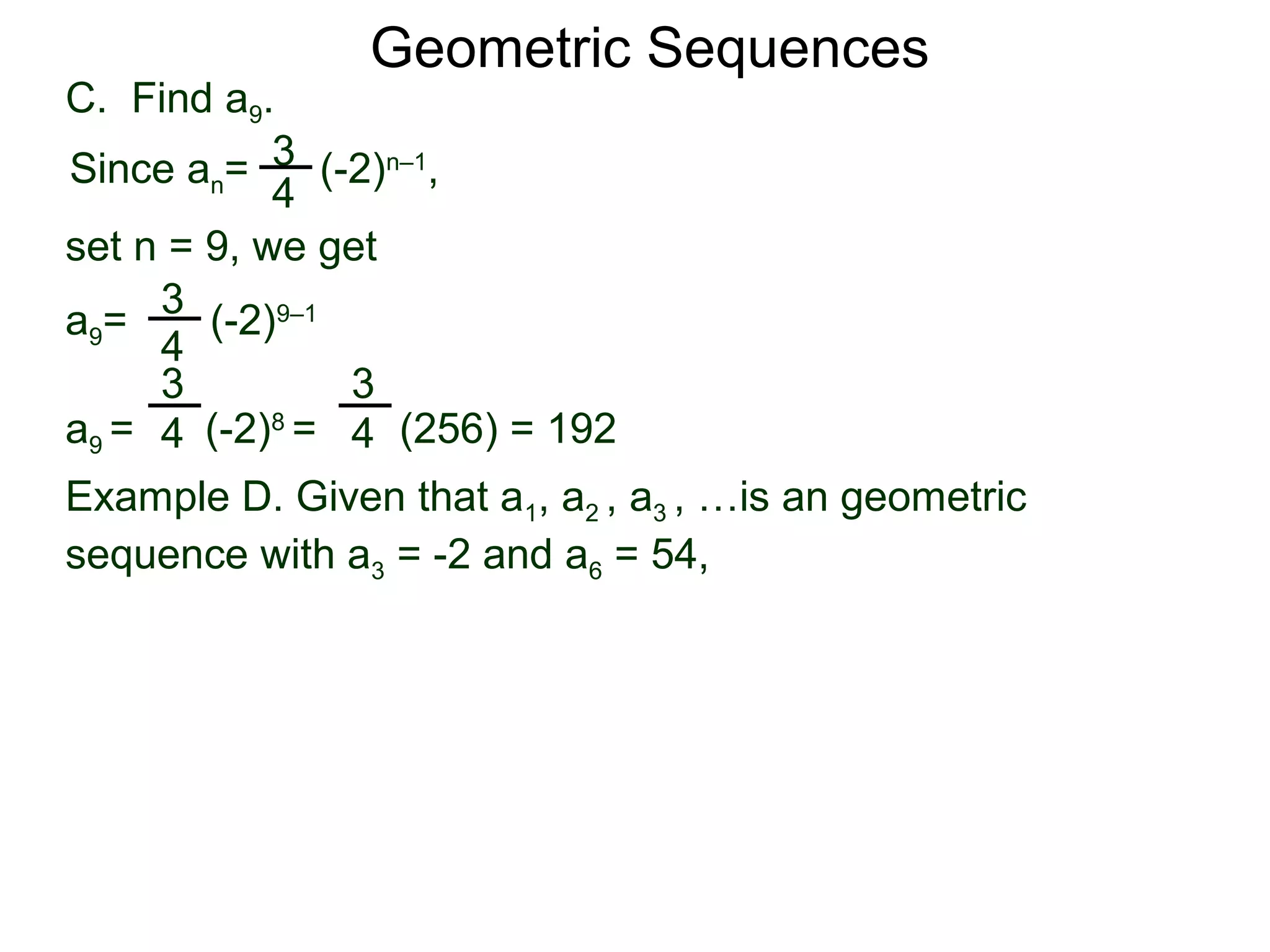 93 geometric sequences | PPT | Chemistry | Science