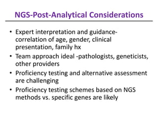 Next Generation Sequencing (NGS) in the Clinic | PPT | Cancer ...