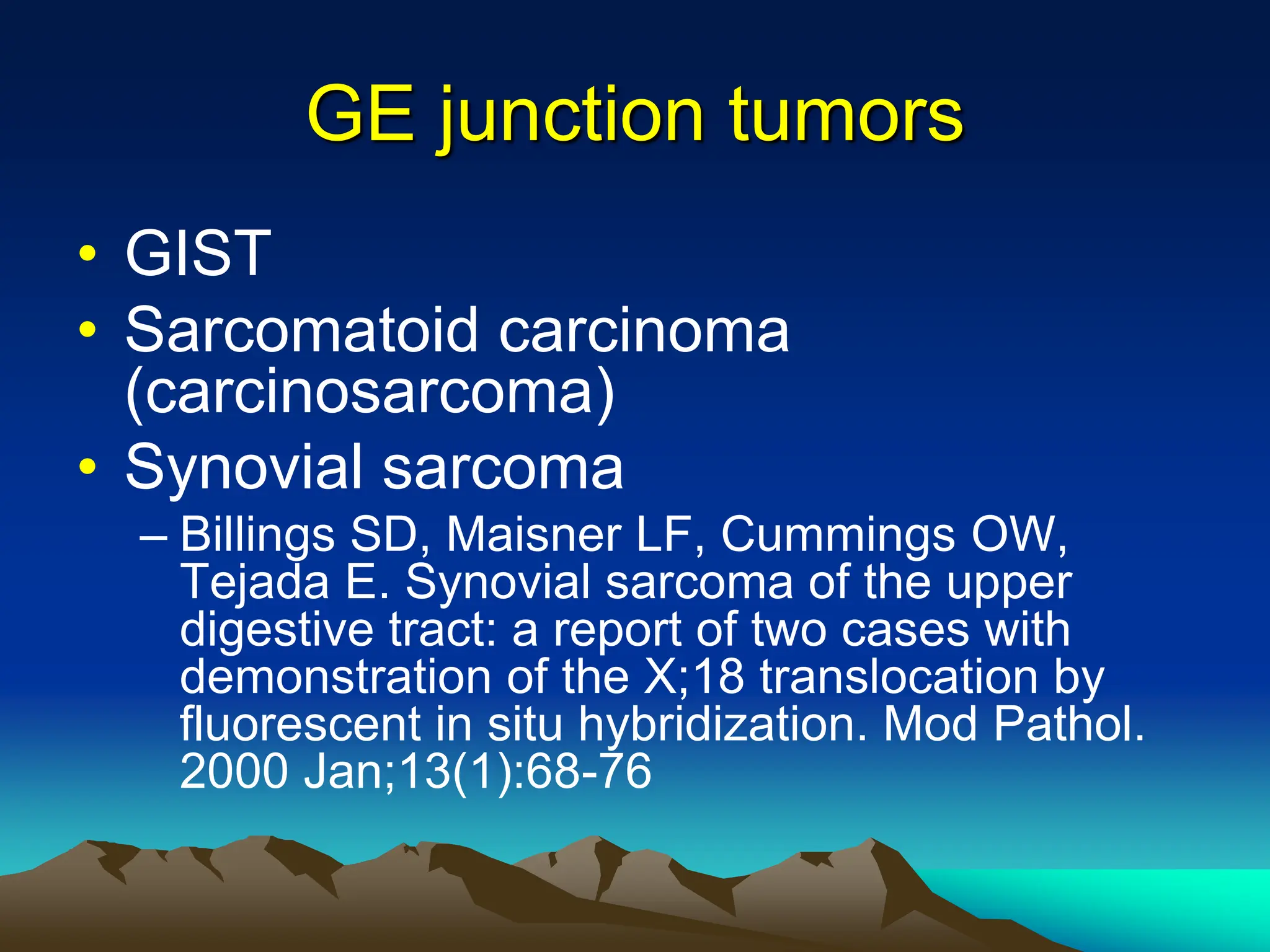 Gist Gastrointestinal Stromal Tumor Ppt Digestive Disorders Diseases And Conditions