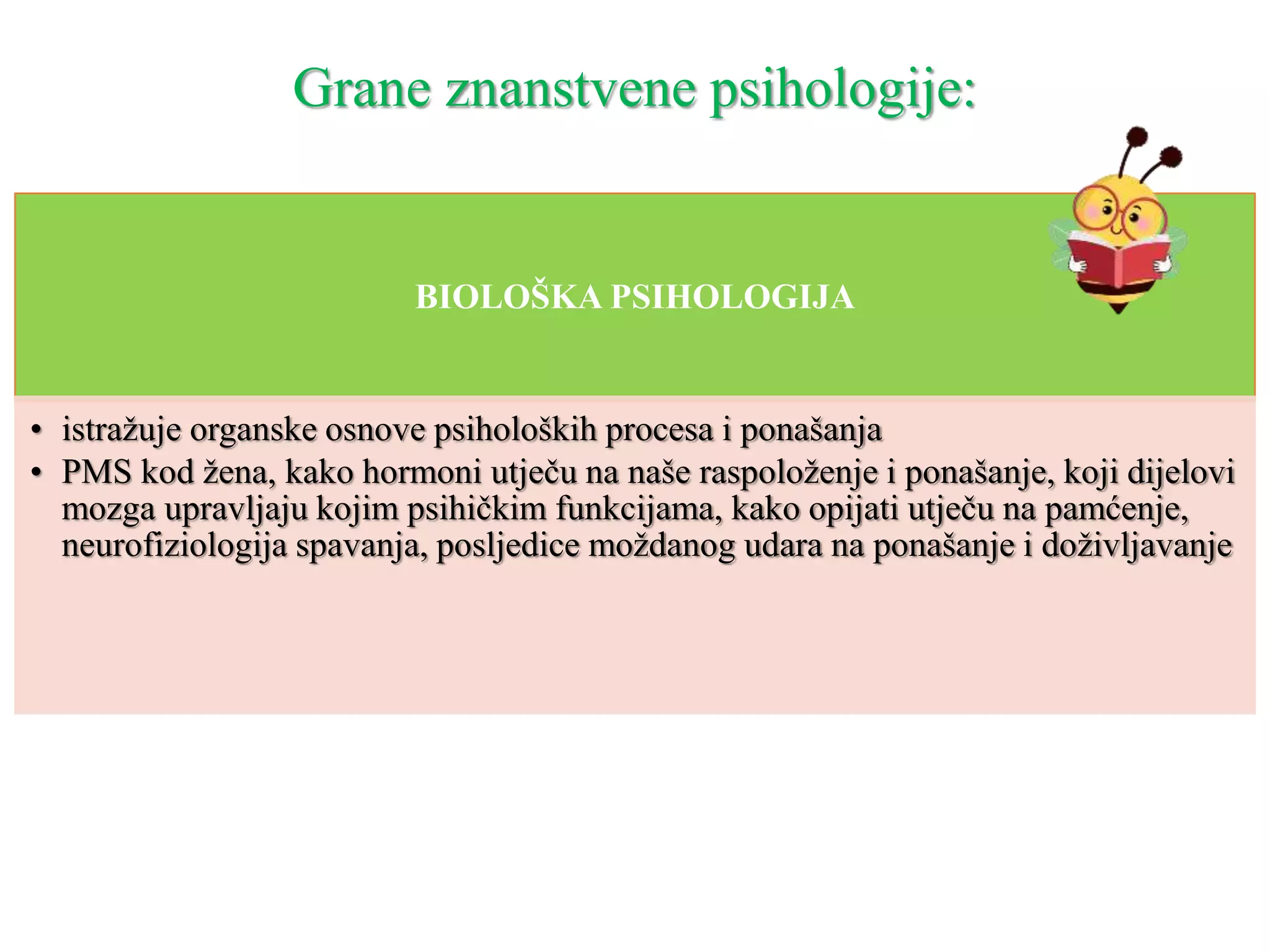 Glavni smjerovi suvremene psihologije | PPTX