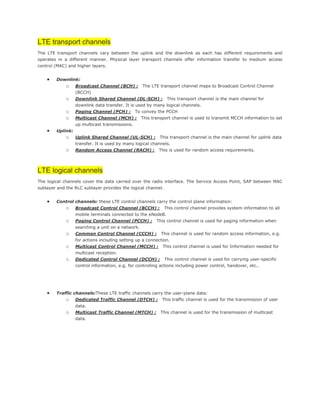 lte channel types | PDF