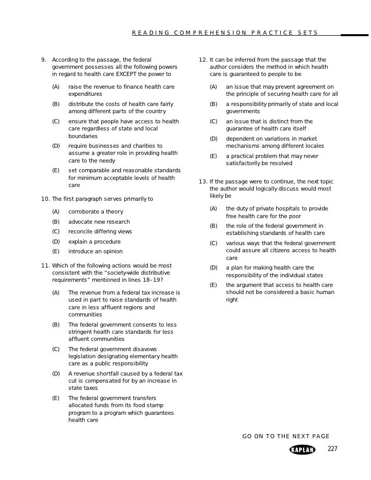 Sample Gmat Reading Comprehension Questions Sandra Roger s Reading Sample Gmat Reading Comprehension Questions Sandra Roger s Reading