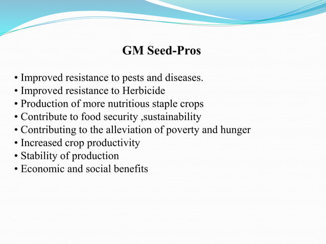 Genetically modified seeds and their detection techniques. | PPTX ...