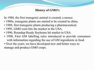 Genetically modified seeds and their detection techniques. | PPTX