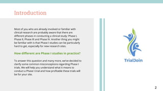A guide to phase i clinical trials | PPTX