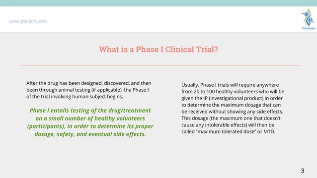 A guide to phase i clinical trials | PPTX