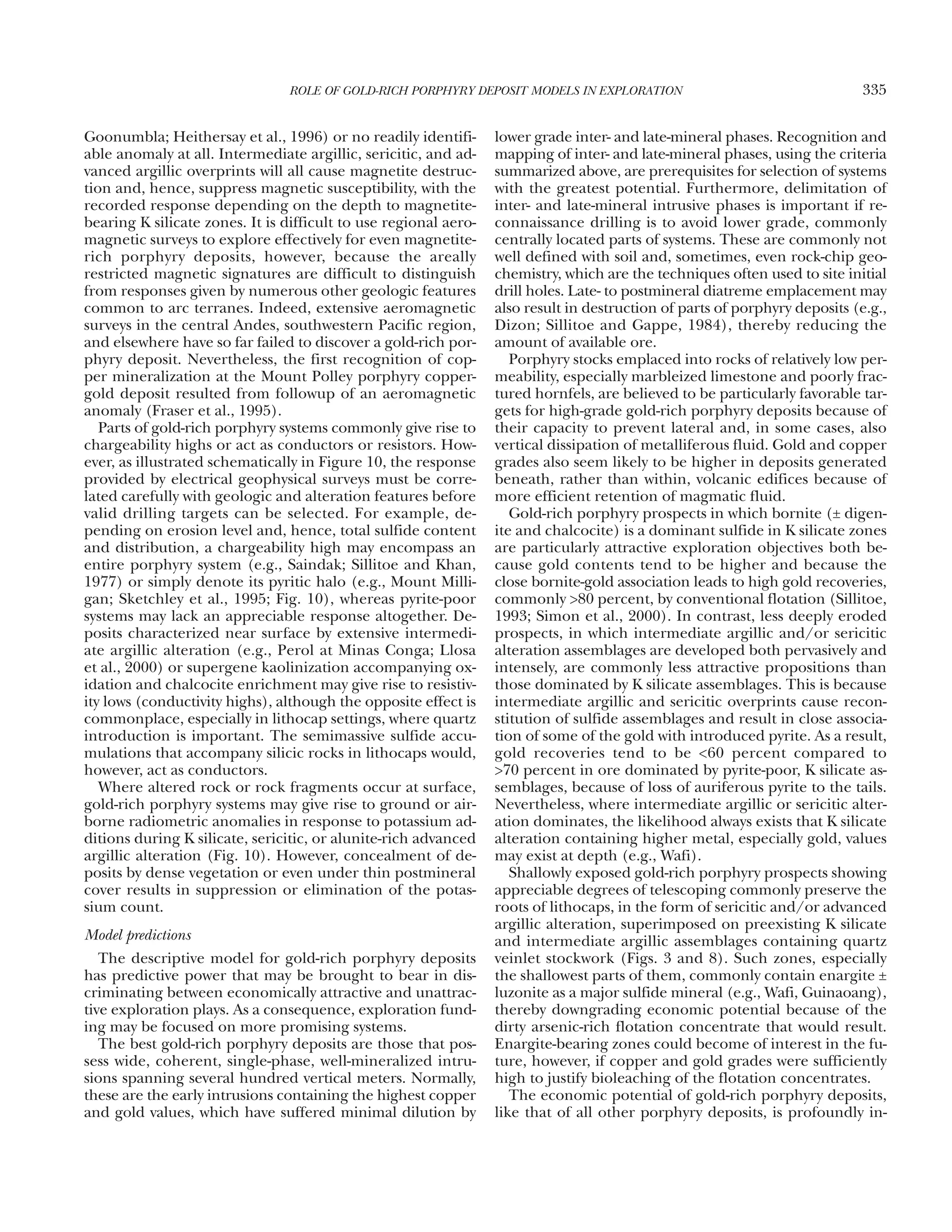 (3) Gold-Rich porphyry deposits, descriptive and genetic models and ...