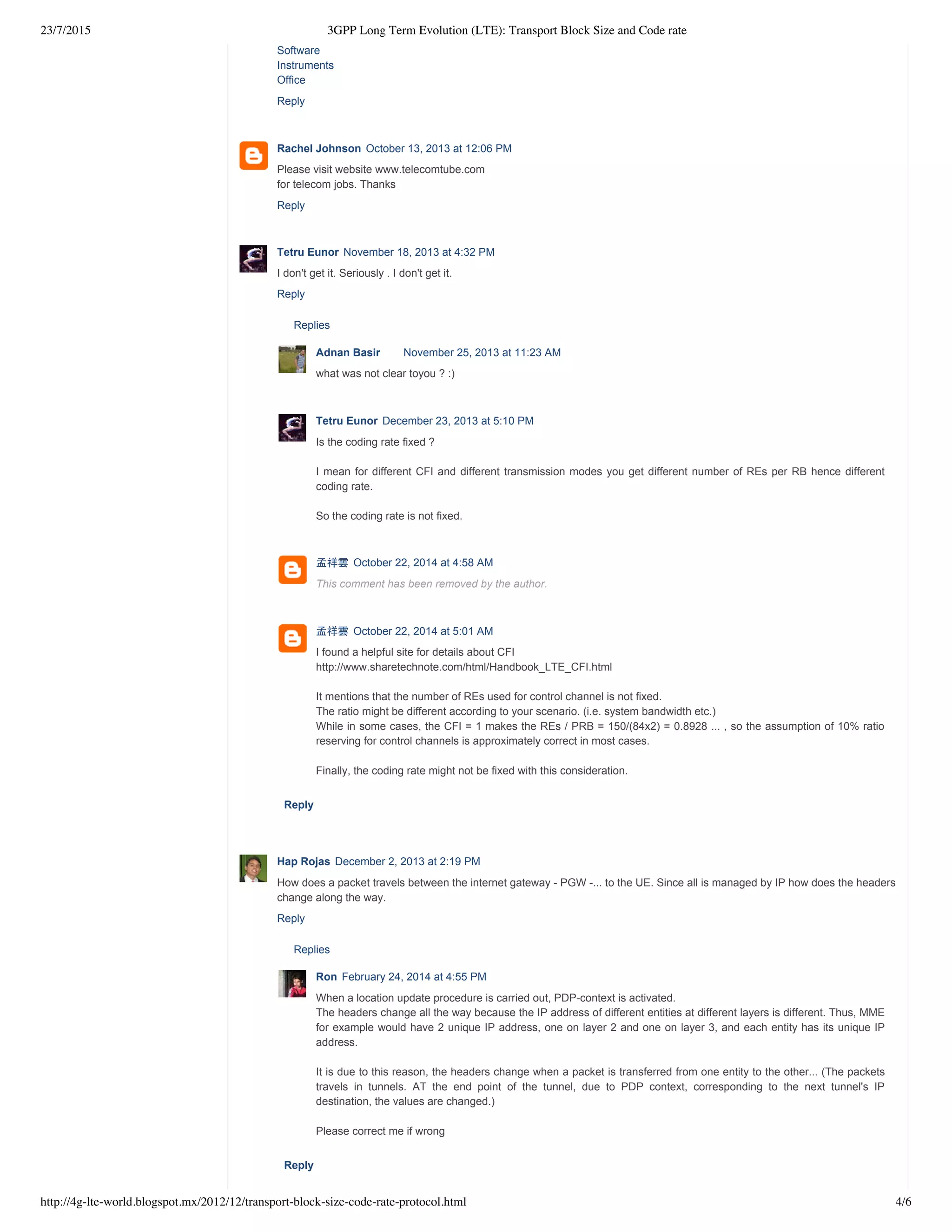 3 gpp long term evolution (lte) transport block size and code rate | PDF