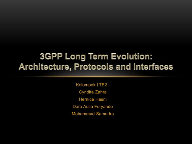 3 gpp long term evolution | PPT