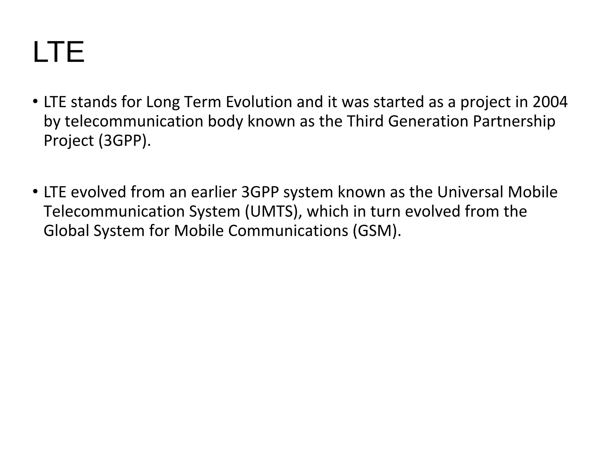 3 gpp , lte and ims volte basics | PPT