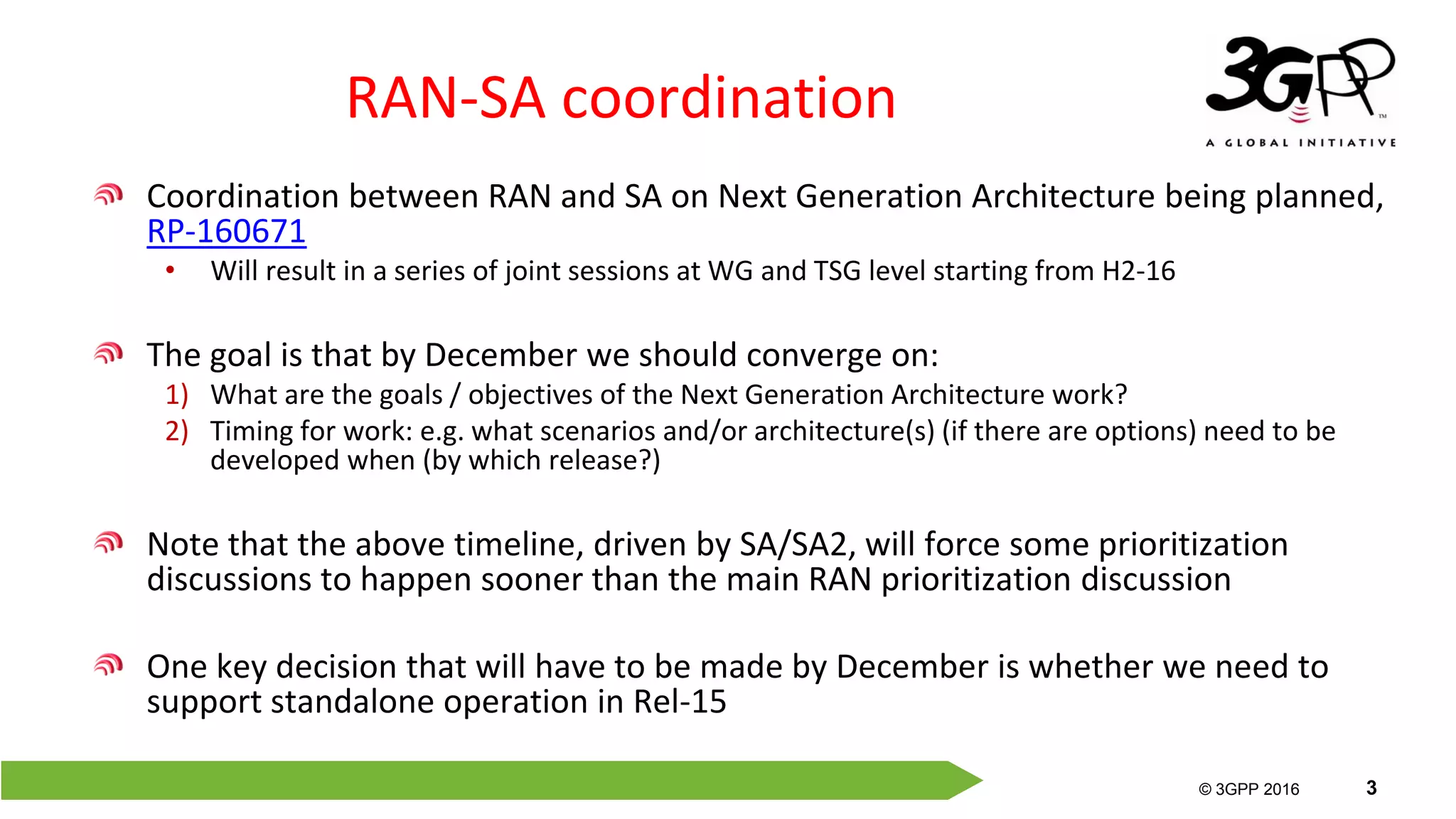 3GPP RAN progress on “5G” | PPT