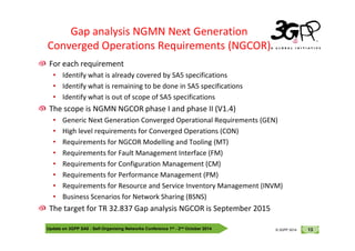 Oct 2014: Update on 3GPP SA5 | PDF