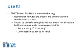 Tech Days 2015: Multi-language Programming with GPRbuild | PPTX | Programming Languages | Computing