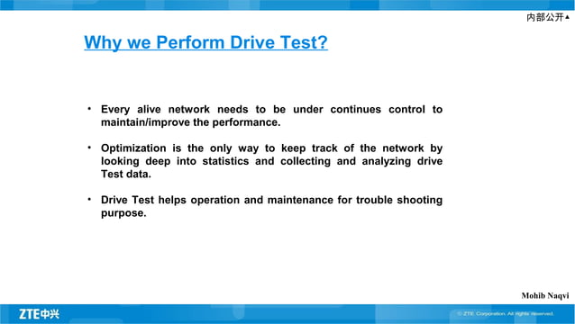 WCDMA Tems Parameters Investigation and Drive Testing | PPT