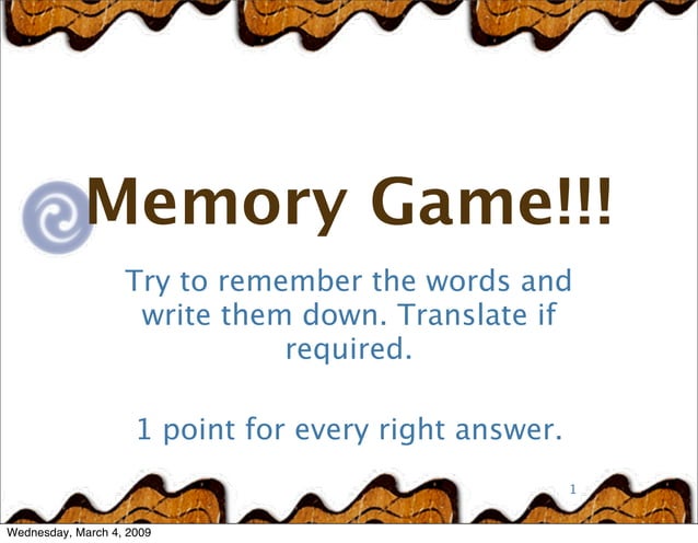3 Grade Memory Lesson 4ver2key