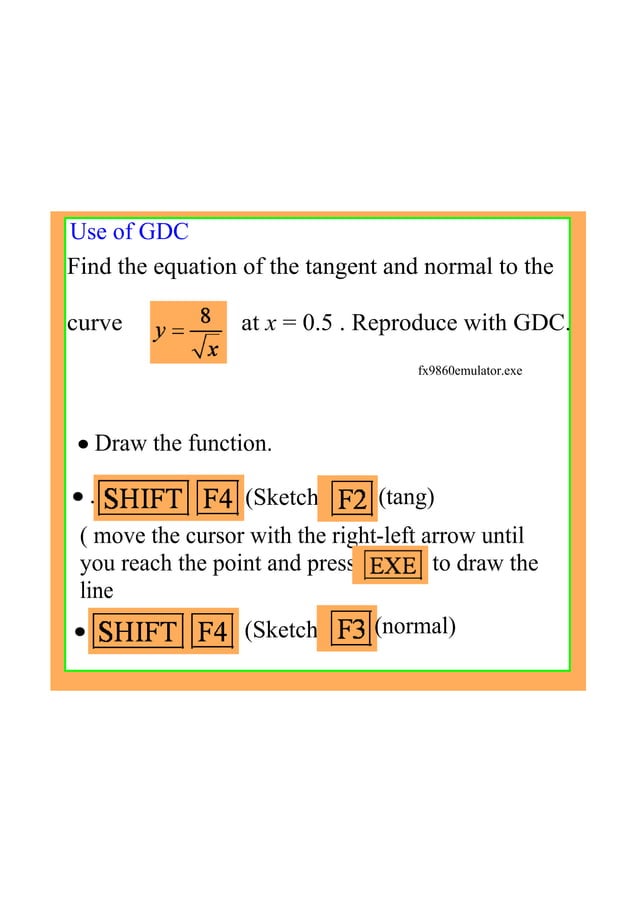 IB Maths . Gradient at a point. Tangent and normal lines | PDF