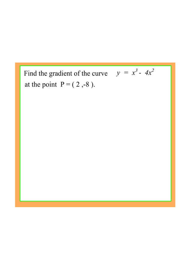 IB Maths . Gradient at a point. Tangent and normal lines | PDF