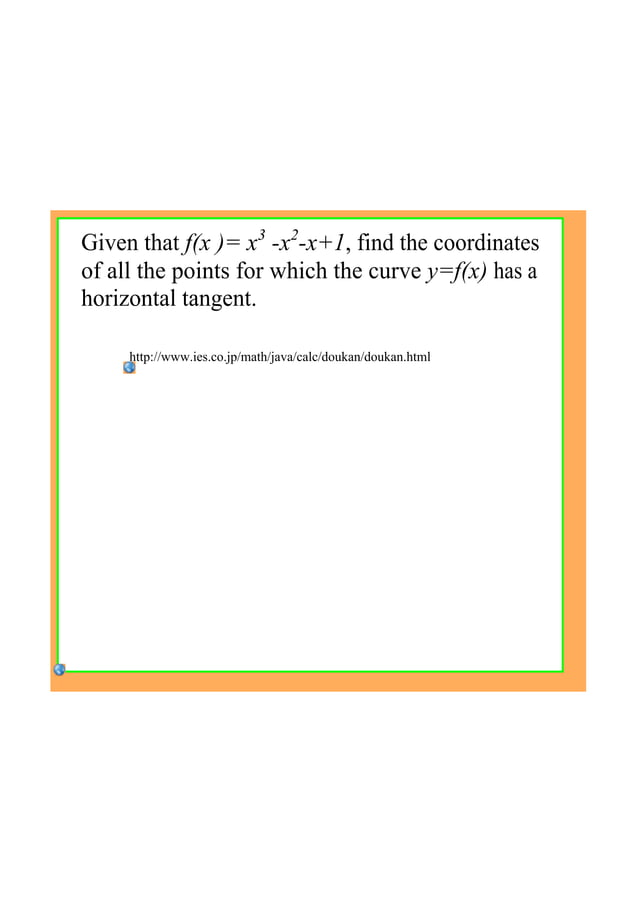 IB Maths . Gradient at a point. Tangent and normal lines | PDF