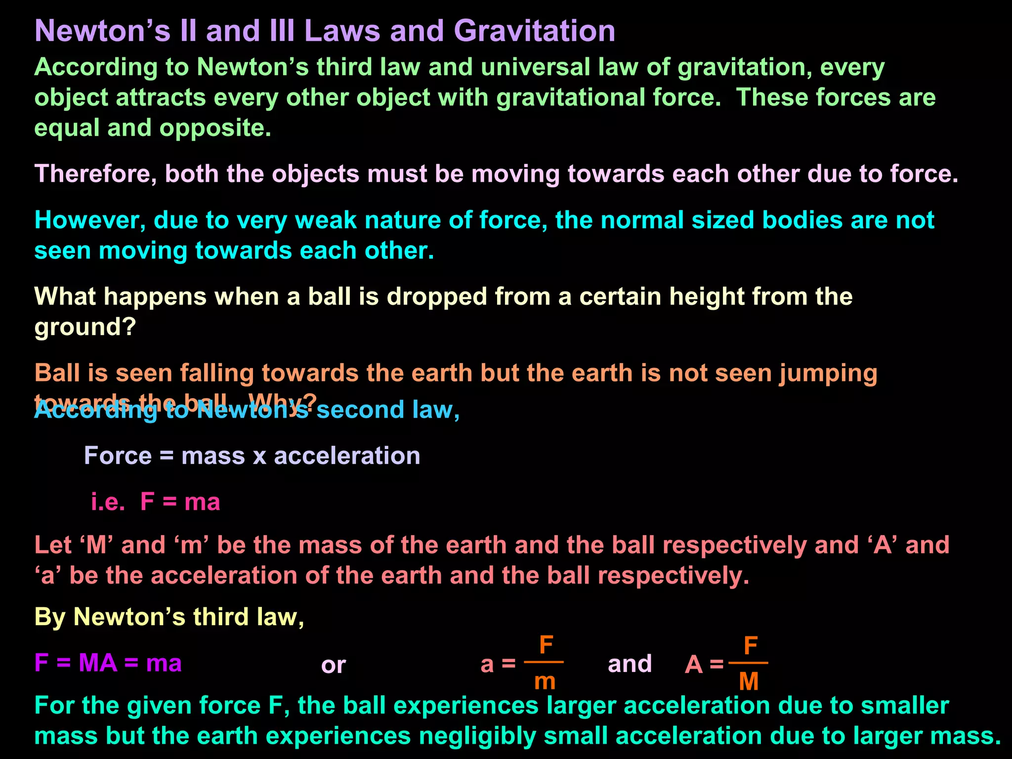 gravitation class 9 | PPT