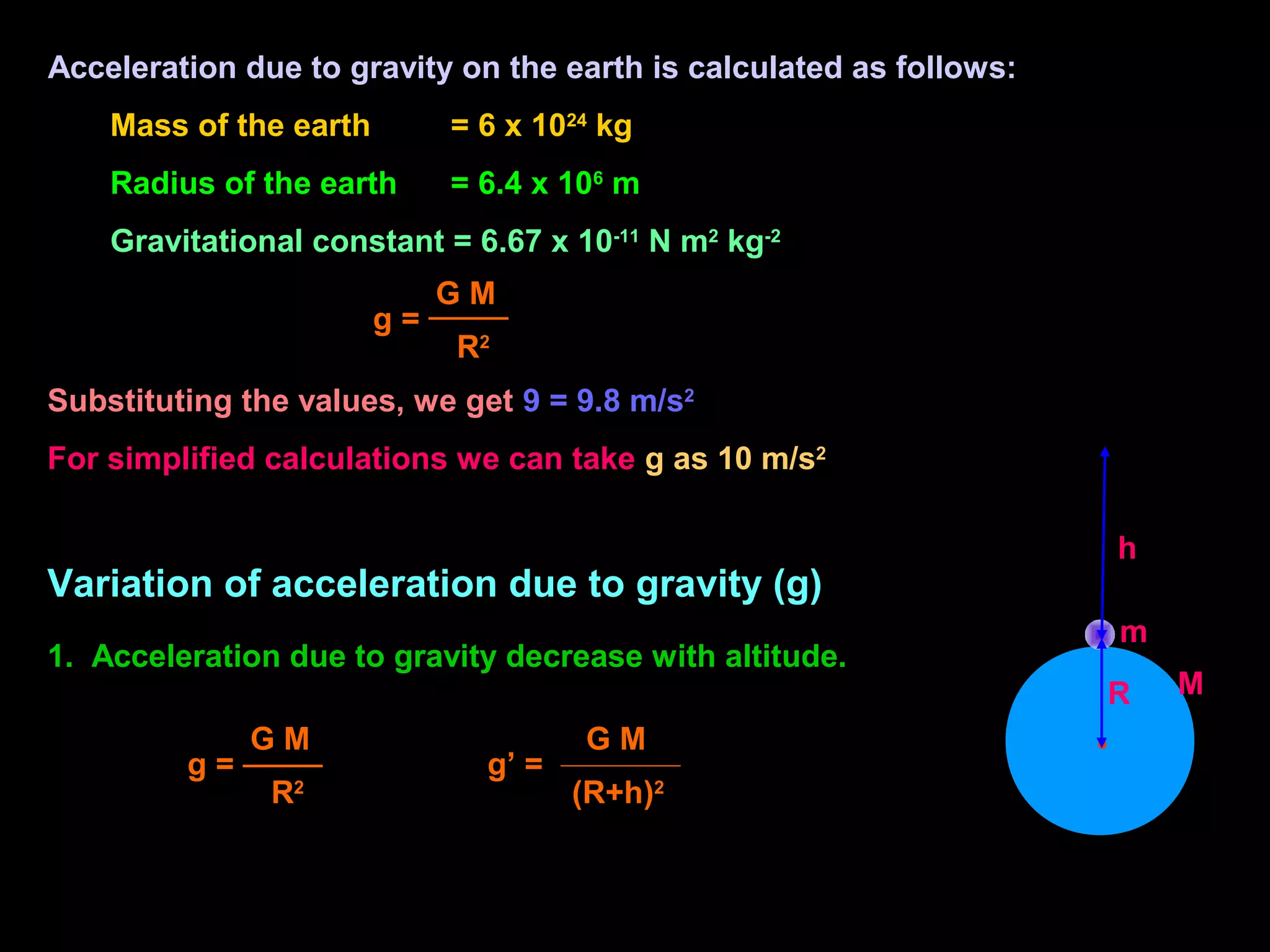 gravitation class 9 | PPT