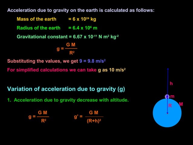 gravitation class 9 | PPT