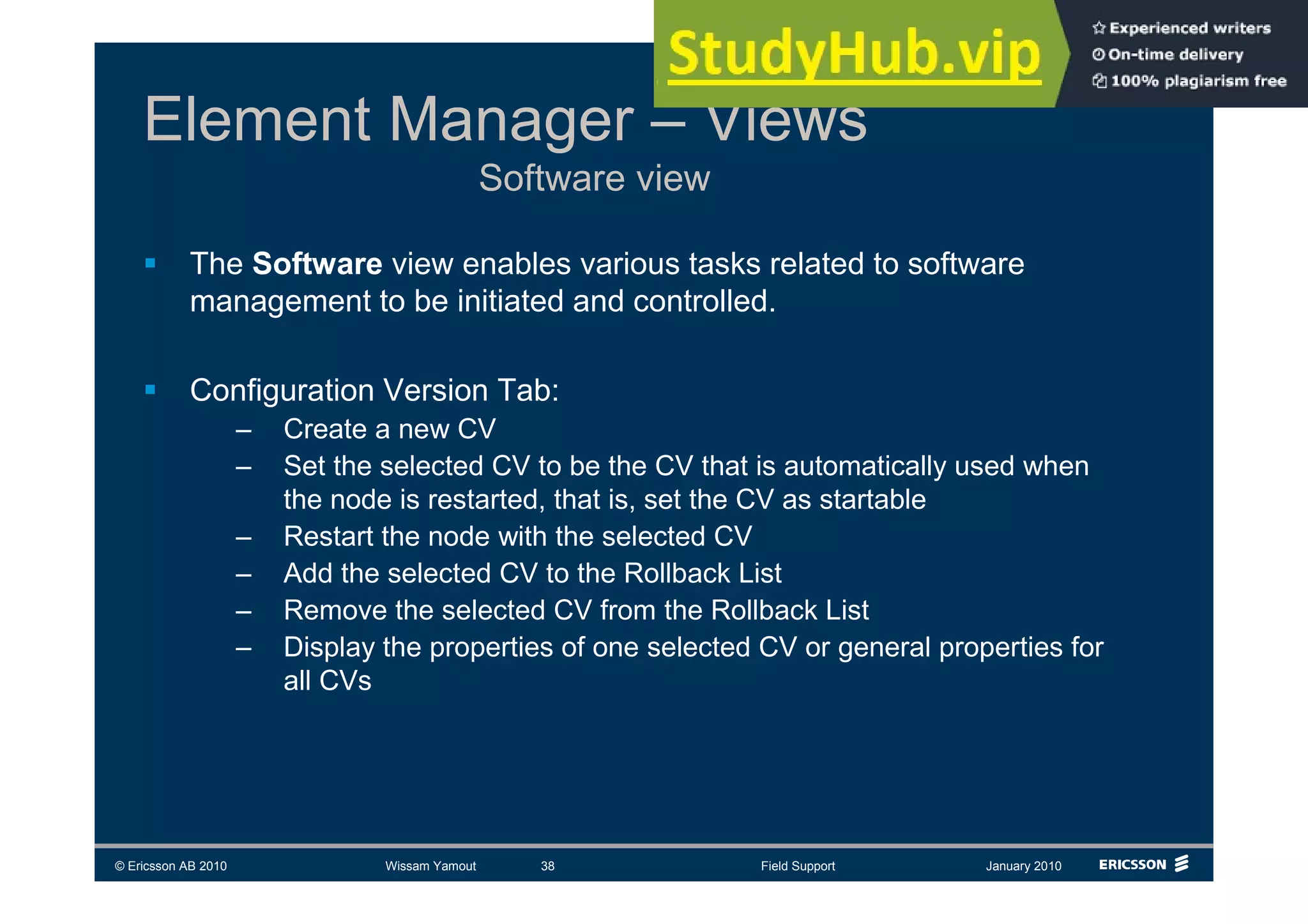 3G RBS Overview Field Support Operations Contents | PPT