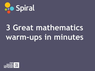 3 great maths warm ups in minutes | PPT