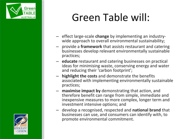 Green Table Australia | PPT | Green Solutions | Business