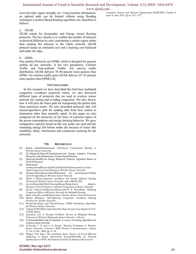 Grid Based Multipath With Congestion Avoidance Routing Protocol Pdf