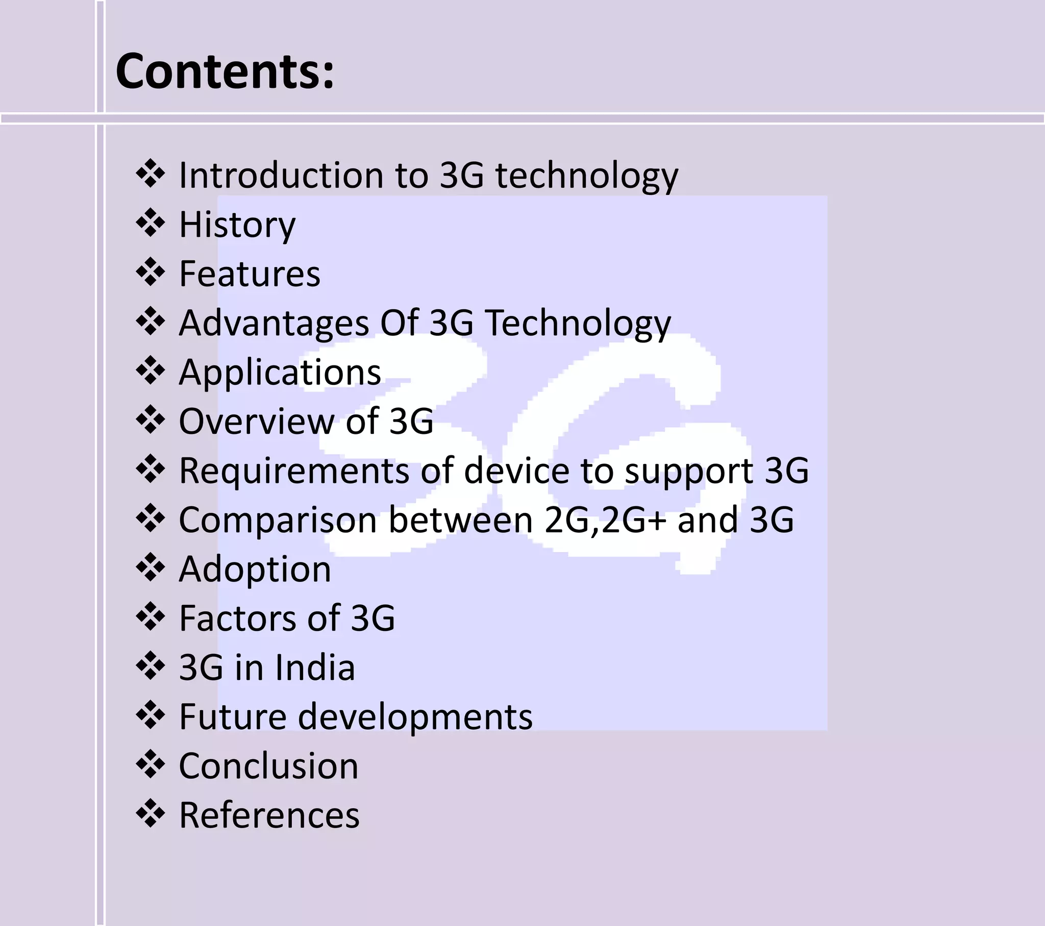 Introduction to 3G technology | PPTX