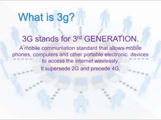 3G Technology: New Technology is common, New thinking is rare | PPTX ...