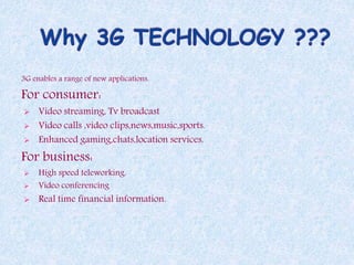 3G Technology: New Technology is common, New thinking is rare | PPTX ...