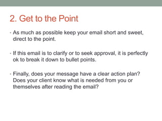 3 guidelines in email communications for clients | PPT