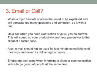 3 guidelines in email communications for clients | PPT