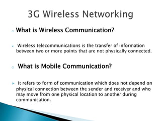 3G wireless networking | PPT