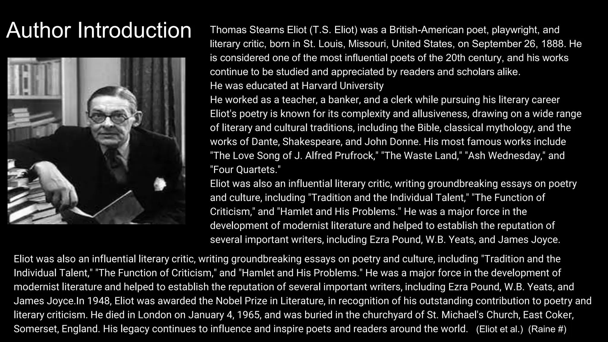 The Waste Land as a Pandemic Poem.. | PPT