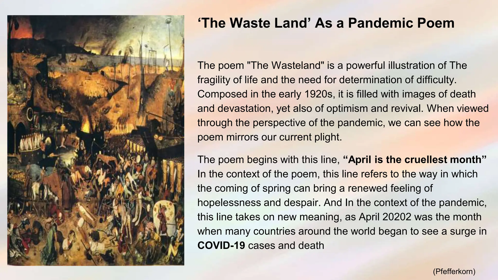 The Waste Land as a Pandemic Poem.. | PPT