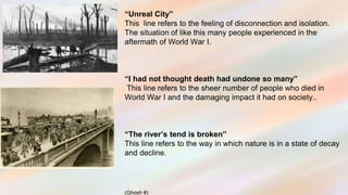 The Waste Land as a Pandemic Poem.. | PPTX