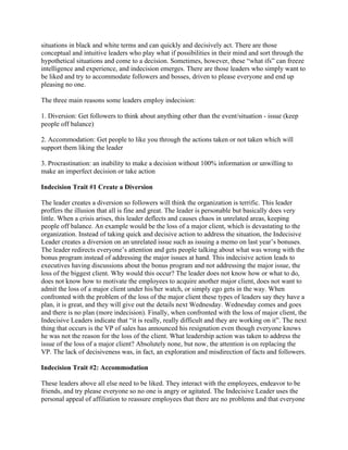 3 Habits of Indecisive Leaders | PDF