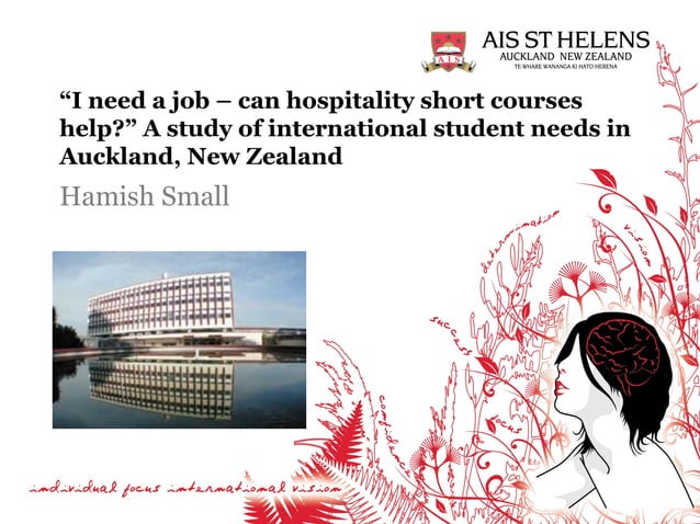 NTLT 2013 - Hamish Small - “I need a job – can hospitality short ...