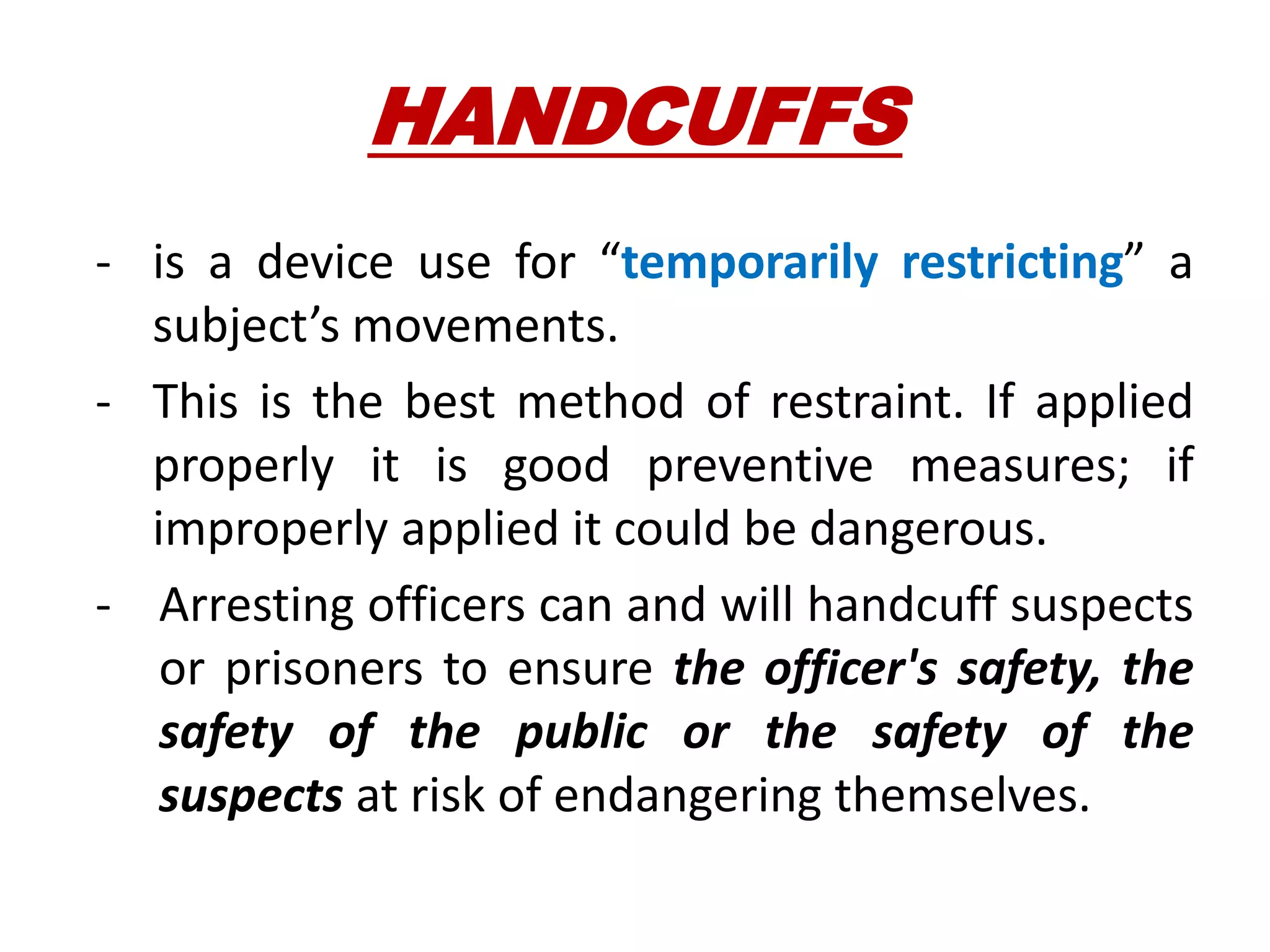 3 handcuffing foxtroot | PPTX